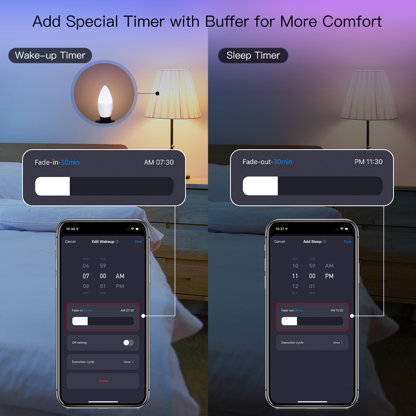 WiFi Smart LEDLight Bulb E14 Candle Lamp 16Million RGBCCT 2700-6500K ...