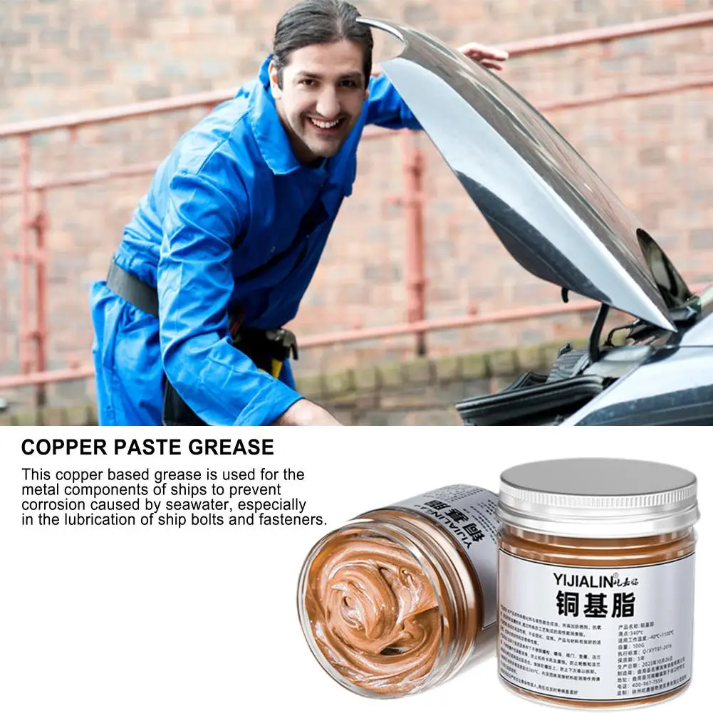 100g Copper Anti Seize Copper Thread Grease Anti Seize Lubricant Bolt Hub Gear Grease Automotive ...