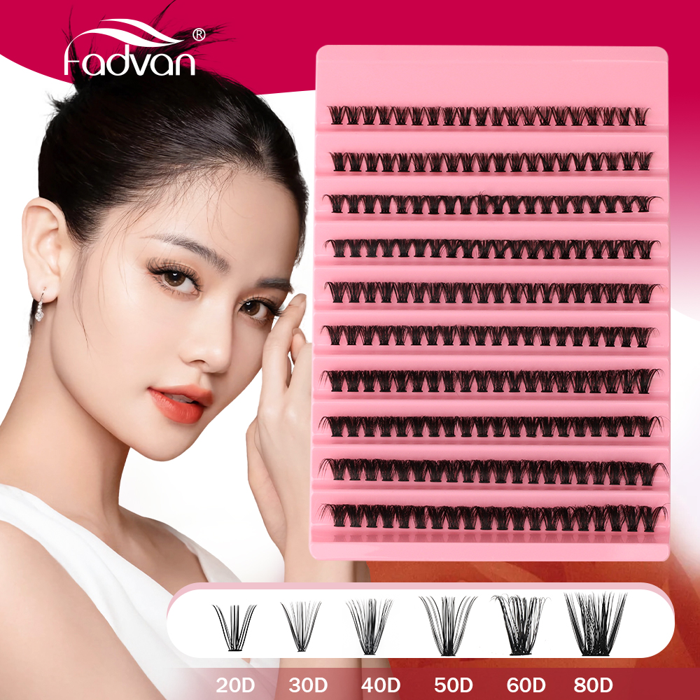 FADVAN Eyelash Extension Set Melt Hair Grafting False Eyelashes D Curl ...