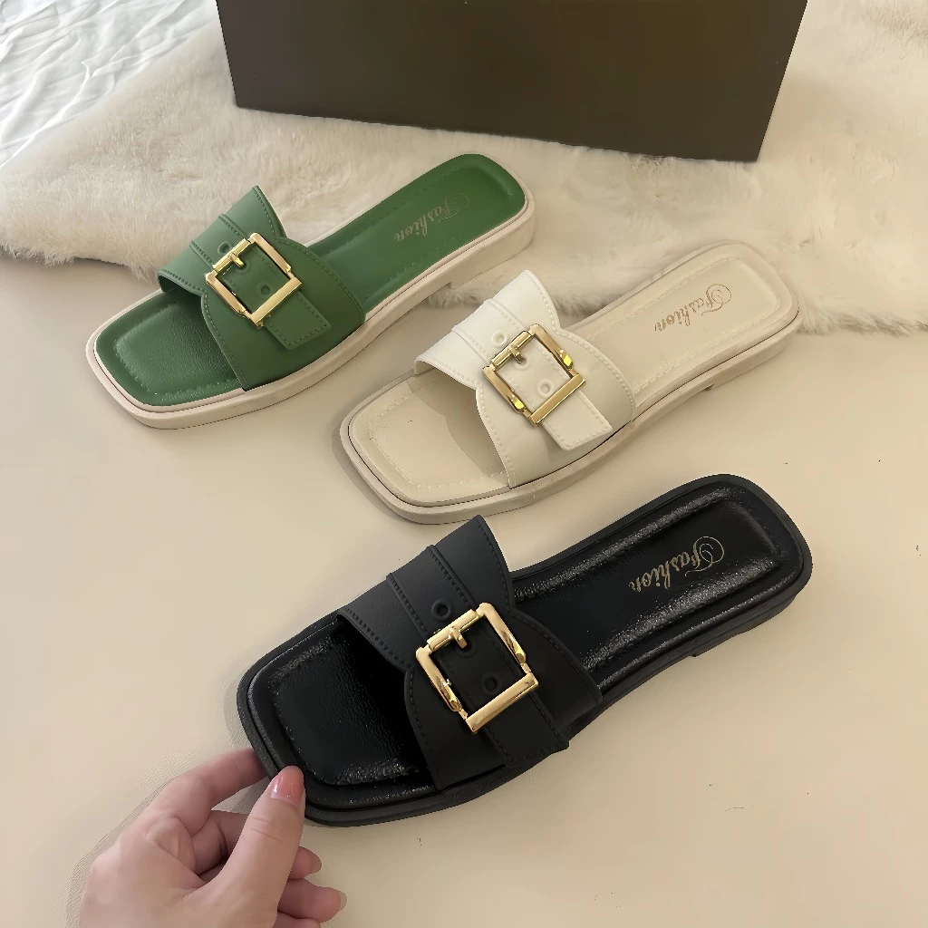 MINTFOOT New summer fashion women's flat comfortable slippers casual ...