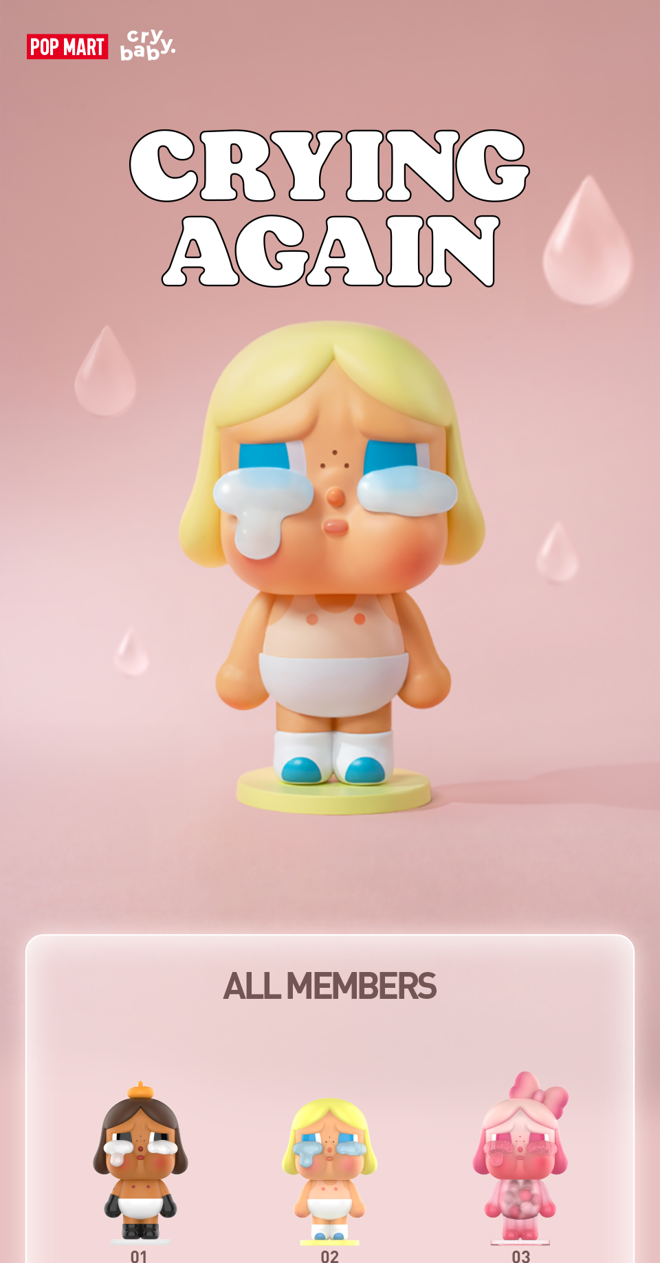 POP MART CRYBABY Crying Again Series Figures (Whole Set) | Shopee ...