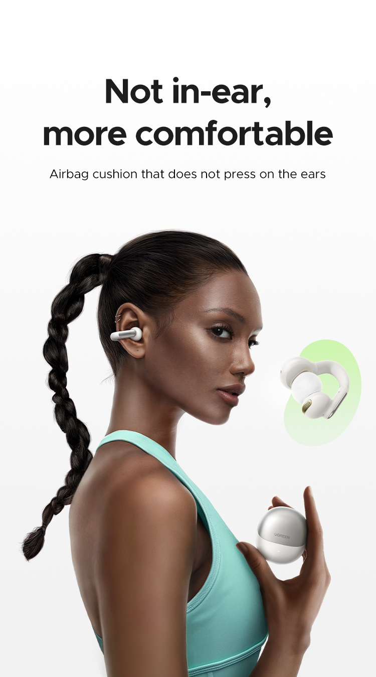 UGREEN ClipBuds S5 Upgraded Open Ear Clip Wireless Earbuds Bluetooth 5. ...