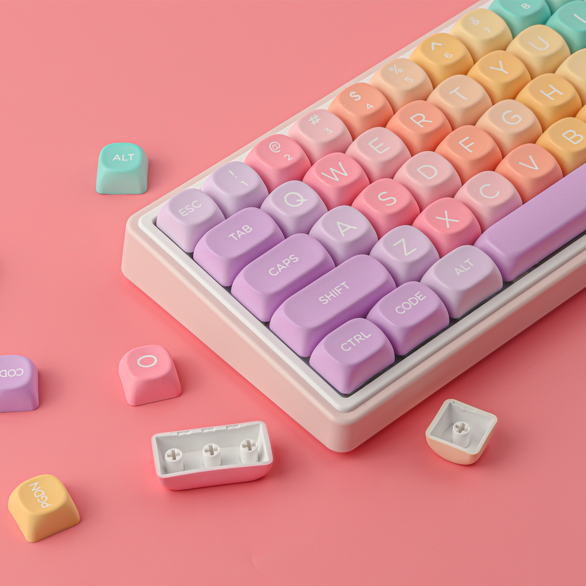 Soft Candy keycaps 126 PBT MOA Profile DYE-SUB Personalized For CHERRY ...