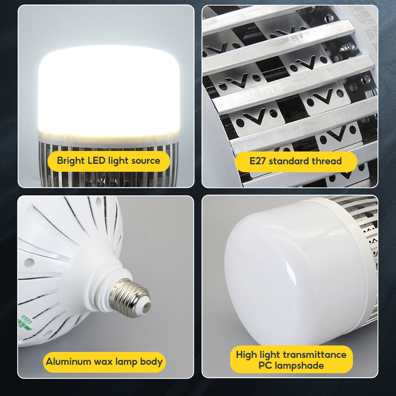 Super Bright LED Bulbs E27 High Power Light 200W 150W 100W 80W Energy ...
