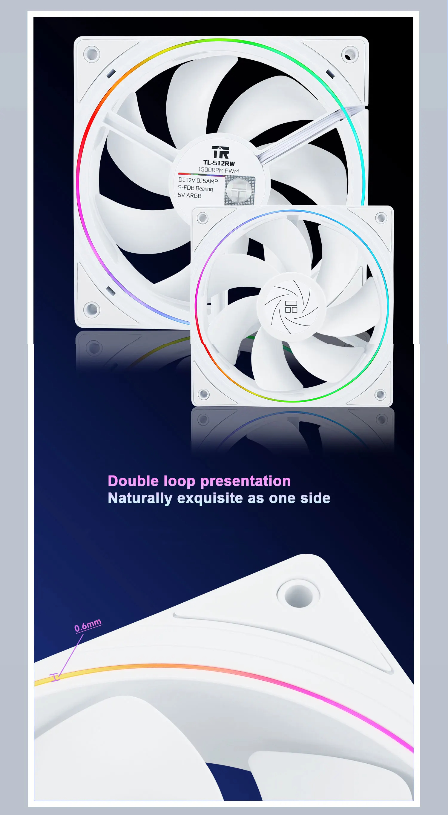 Thermalright TL-S12R 12CM computer case fan reverse CPU Fan air outlet ...