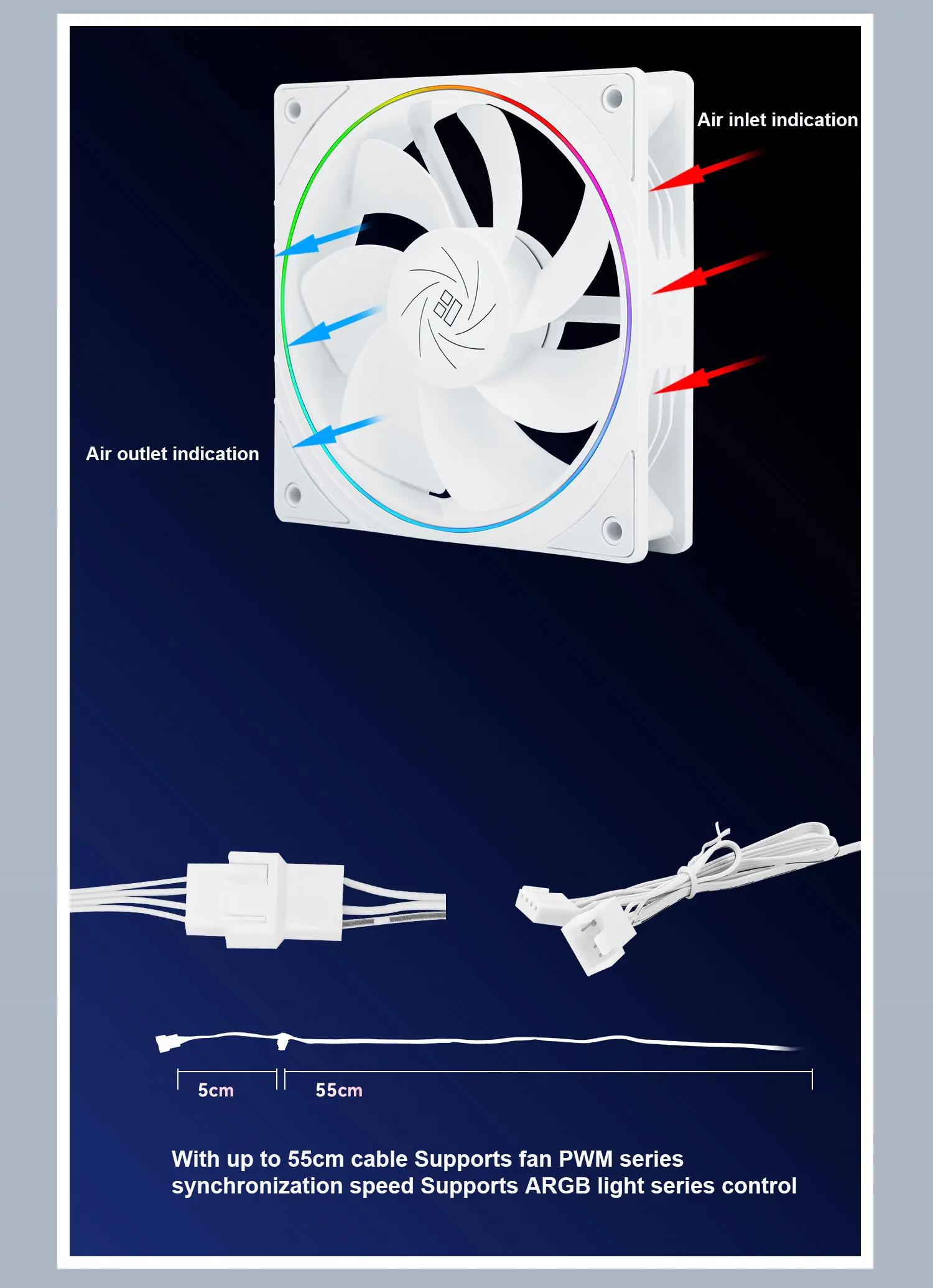 Thermalright TL-S12R 12CM computer case fan reverse CPU Fan air outlet ...