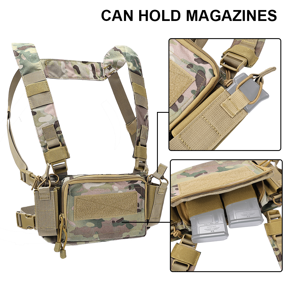 SINAIRSOFT Tactical D3CR Chest Rig Micro Chest Vest with 5.56 7.62 ...