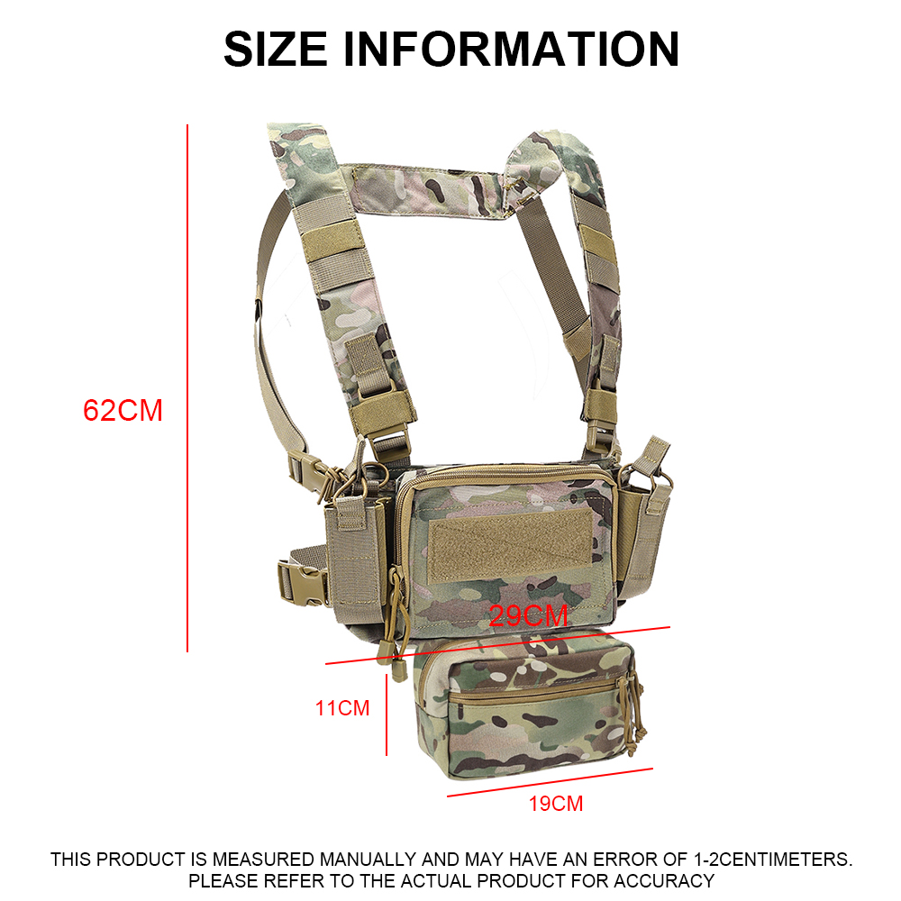 SINAIRSOFT Tactical D3CR Chest Rig Micro Chest Vest with 5.56 7.62 ...