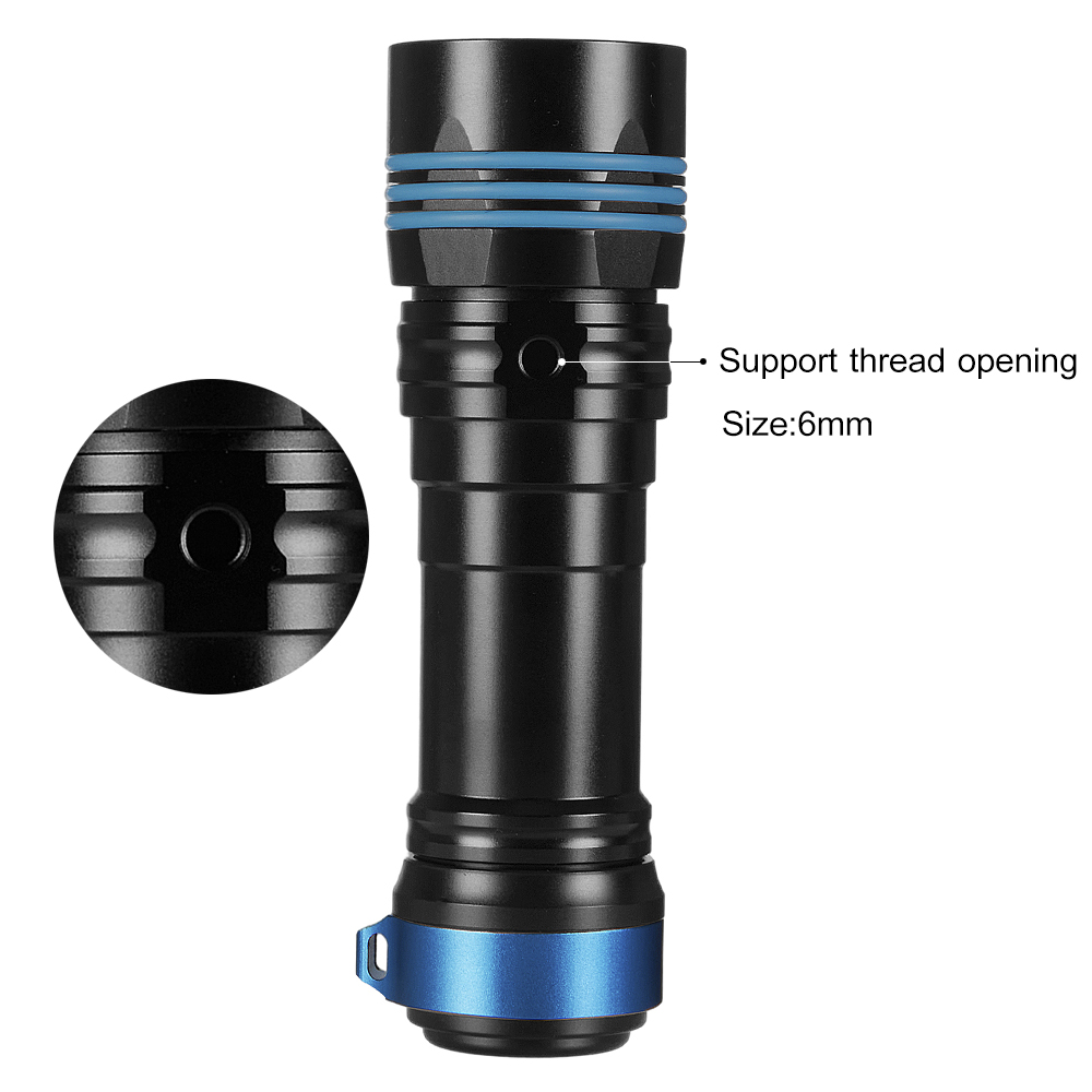 HaixnFire DV36 Scuba diving flashlight 4500 lumen Underwater ...