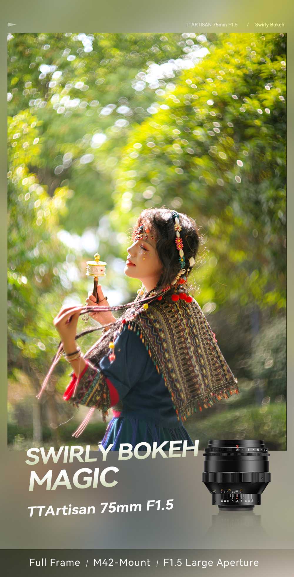 TTArtisan 75mm f1.5 Swirly Bokeh Full Frame Manual Focus Lens M42 Mount | Shopee Philippines