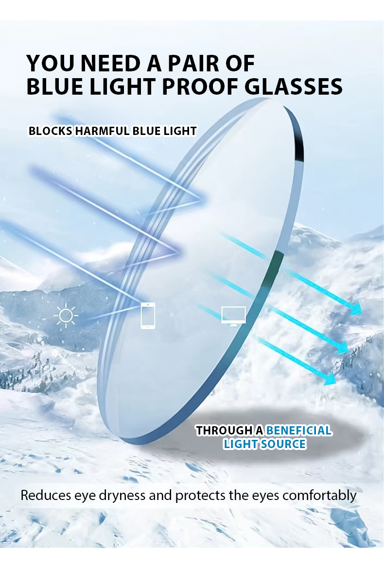 Photochromic eyeglasses Anti-Radiation Eyeglasses for men and women ...