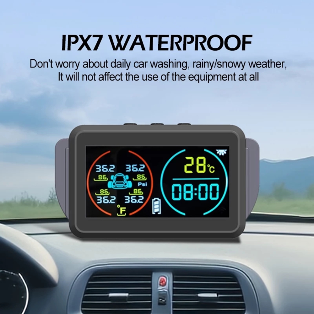 ⚡Local Delivery⚡Car Tire Pressure Monitoring System TPMS with 4 Tire Pressure External Sensors ...