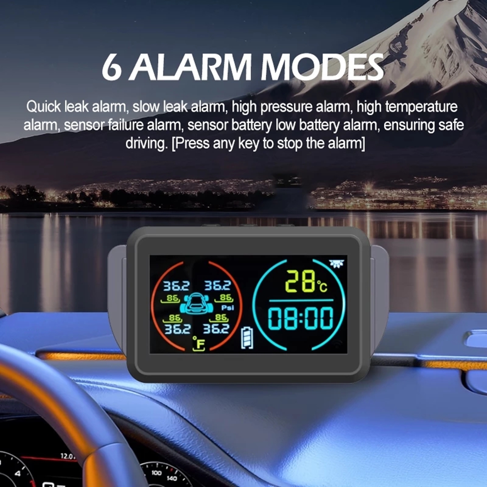 ⚡Local Delivery⚡Car Tire Pressure Monitoring System TPMS with 4 Tire Pressure External Sensors ...