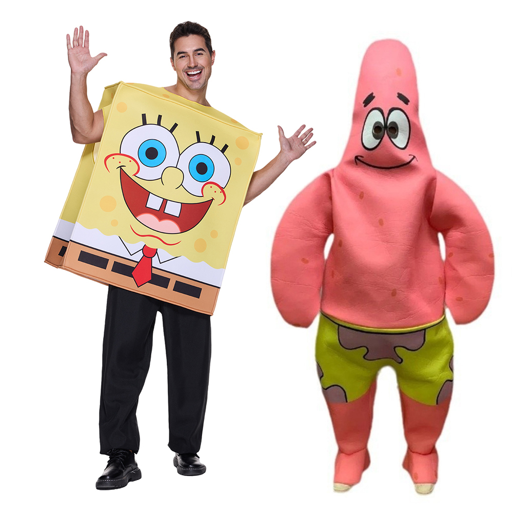 COD Men's Funny Patrick Star Costume Classic SpongeBob Friend Cosplay ...