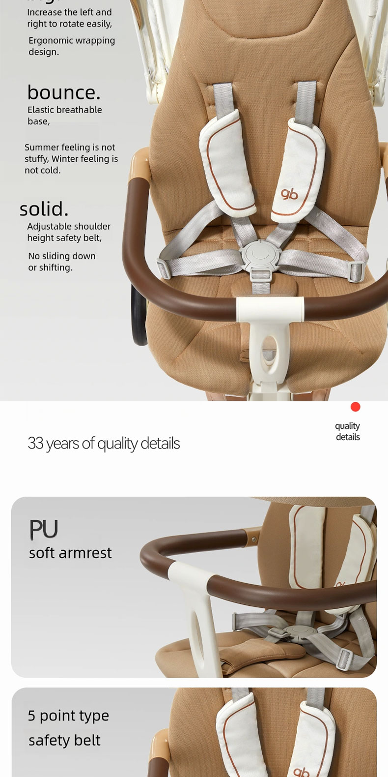 Gb walking tool, safe baby stroller, lightweight, rotating, two-way ...