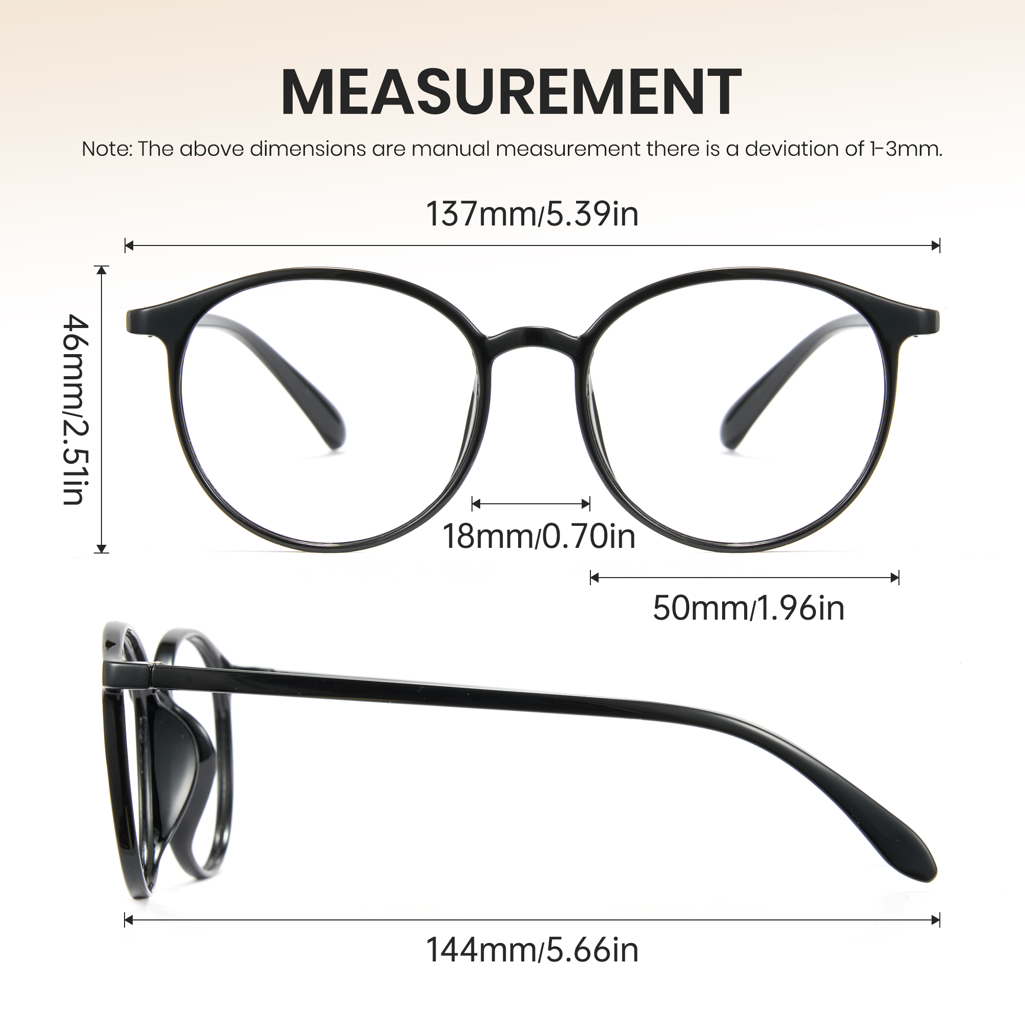 Cyxus Japanese Computer Glasses Round Anti-blue Light TR90 Frame ...