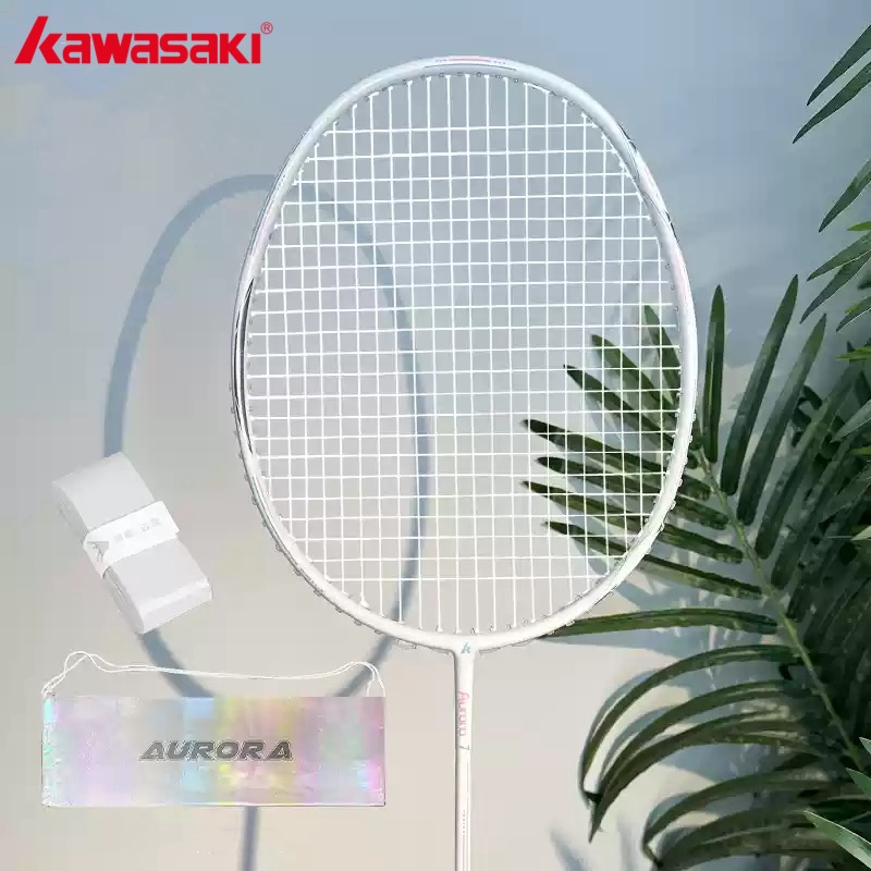 Kawasaki Aurora 7 Badminton Racket Full Carbon Fiber 5U 18-30LBS Ultra ...
