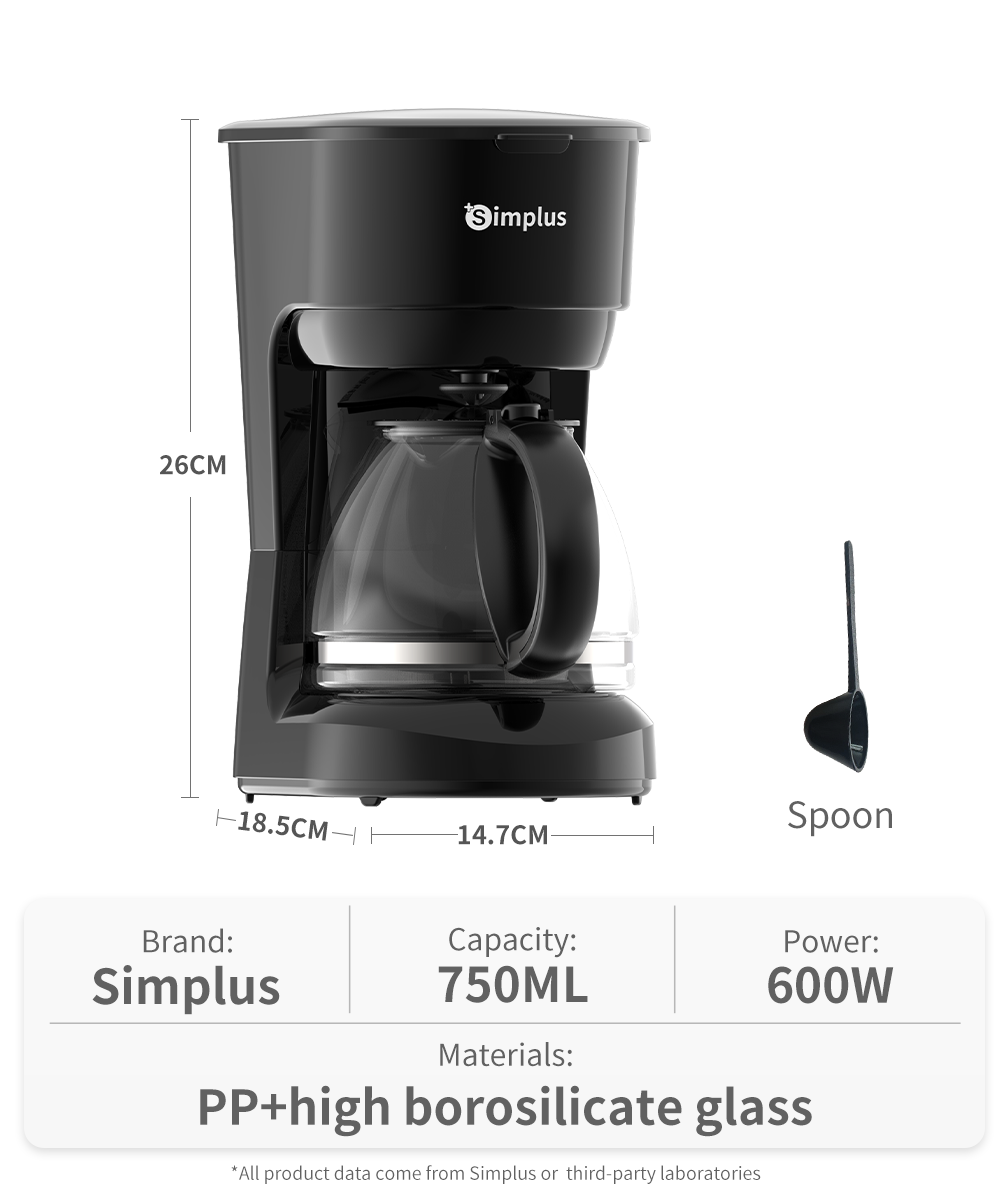 Simplus Drip Coffee Maker Coffee Machine Multi-Function Machine Brew Coffee Or Tea | Shopee ...