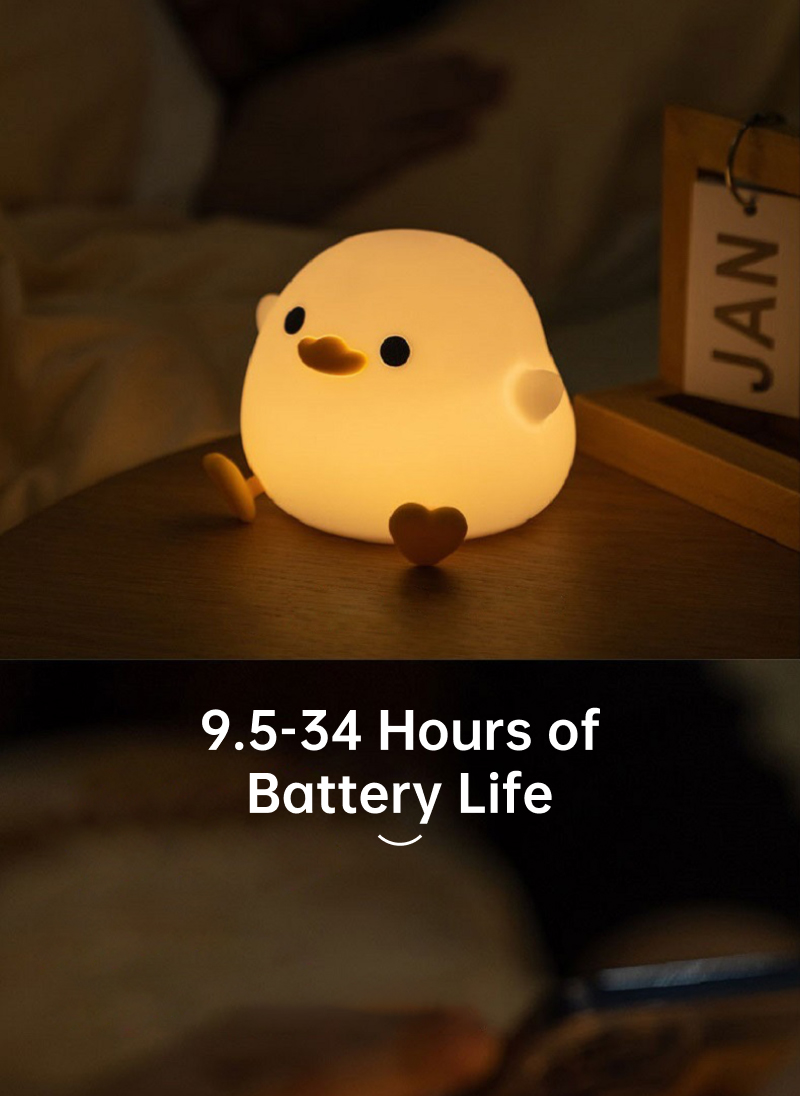 Thunlit Squishy Duck Light USB Rechargeable Cute Silicone Duck Lamp ...