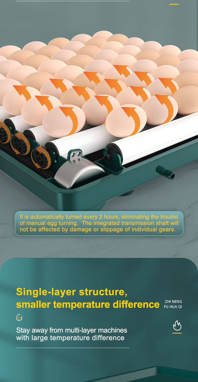 220V/12V Eggs Incubator 24/48/64/130 Automatic Constant Temperature Incubator Chicken Egg ...