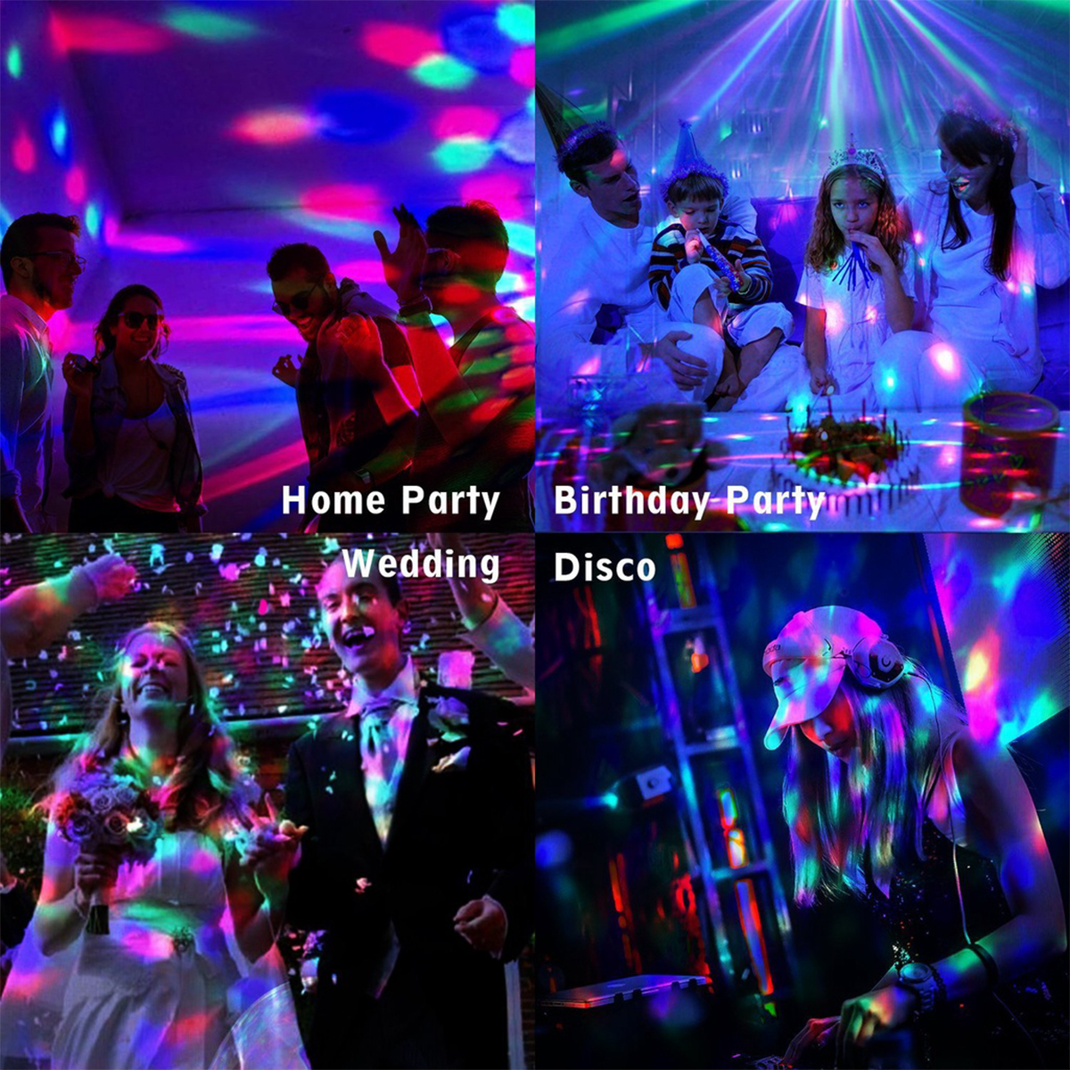 7 color LED Party Light Party Bar KTV RGB Disco Ball lighting Remote ...