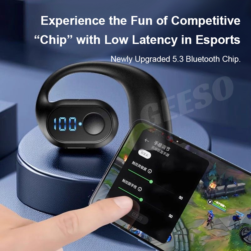 GEESO OWS KY2 PRO Single-Ear Earbuds Bluetooth 5.3 Wireless Earphone ...