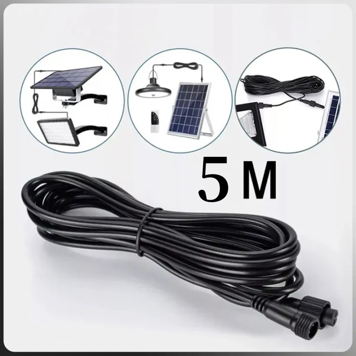 Solar lamp extension cable 5M power cord, solar floodlight thick wire ...