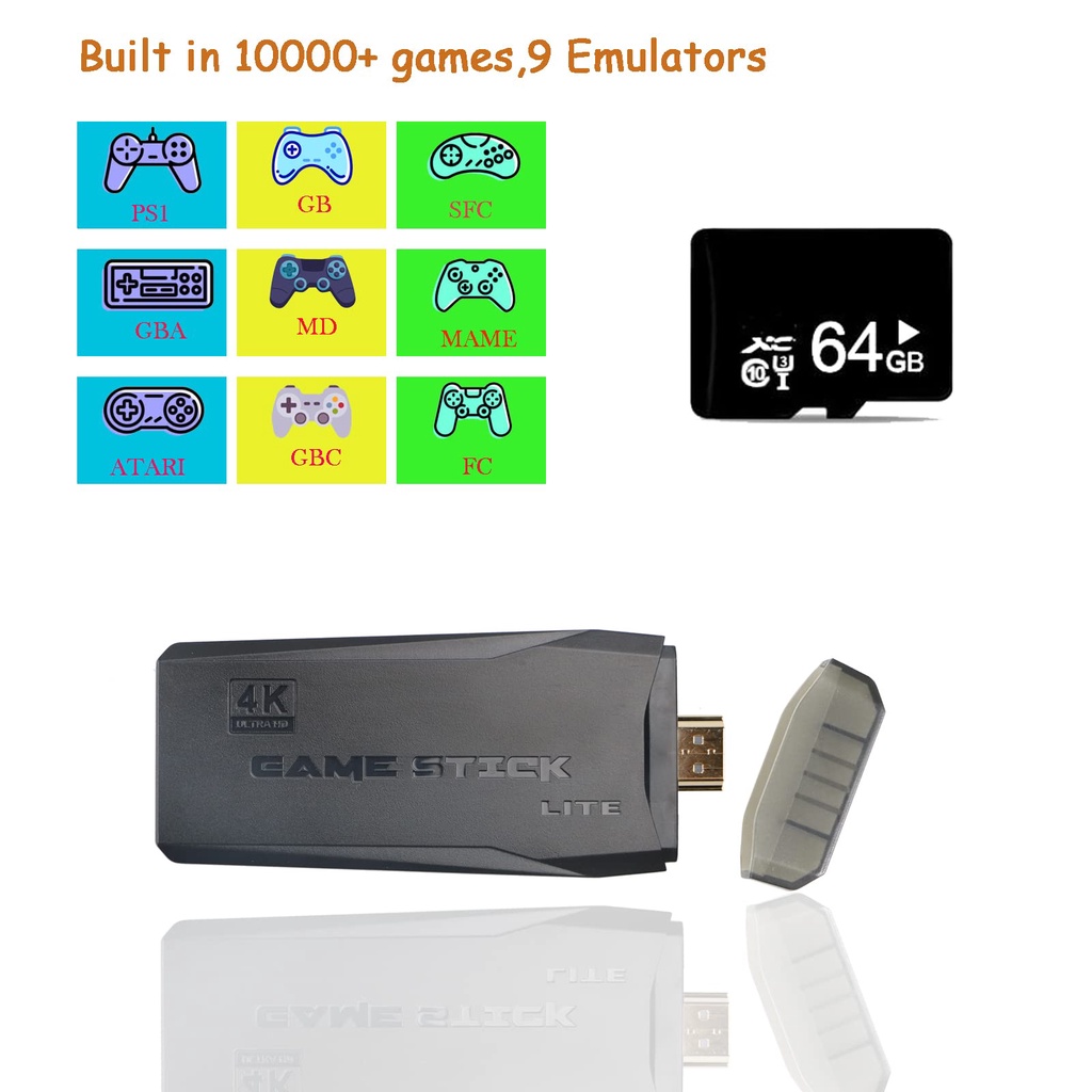 Retro M8 Game Stick 4K Hdmi Output Video Game Player Built In 10000 ...