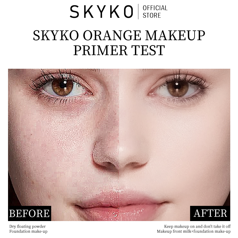 Skyko Orange Primer Poreless Makeup Base Primer Cream | Shopee Philippines