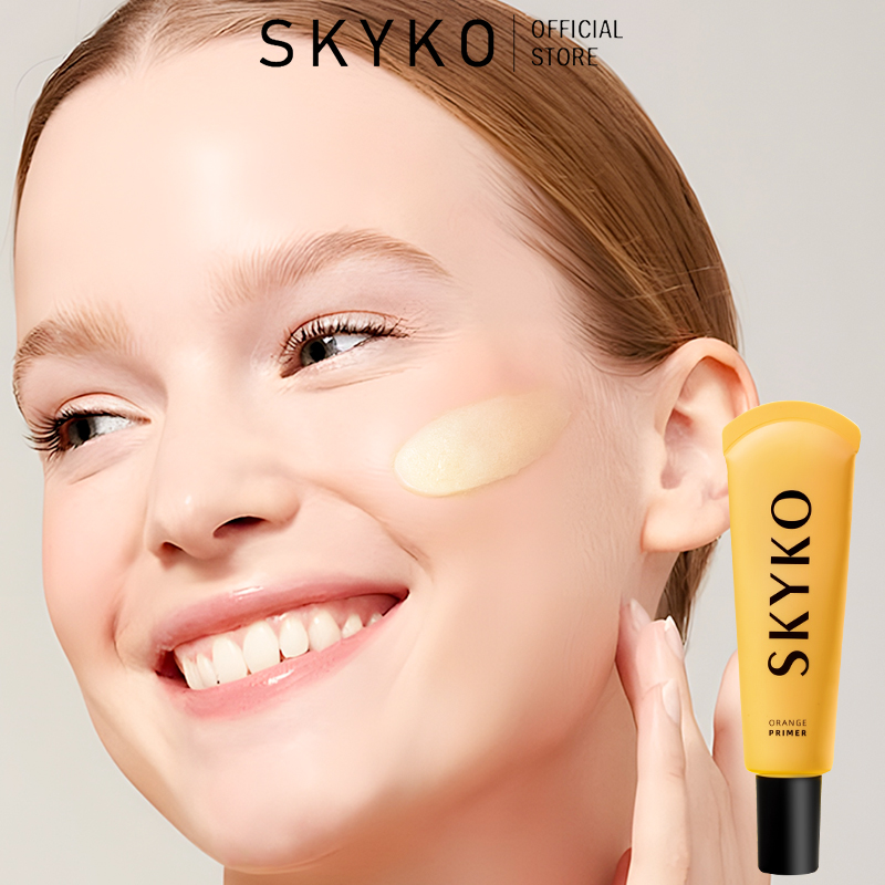 Skyko Orange Primer Poreless Makeup Base Primer Cream | Shopee Philippines