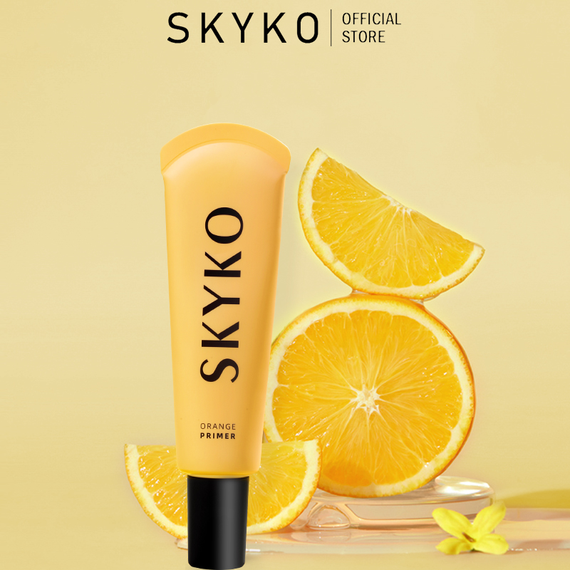 Skyko Orange Primer Poreless Makeup Base Primer Cream | Shopee Philippines