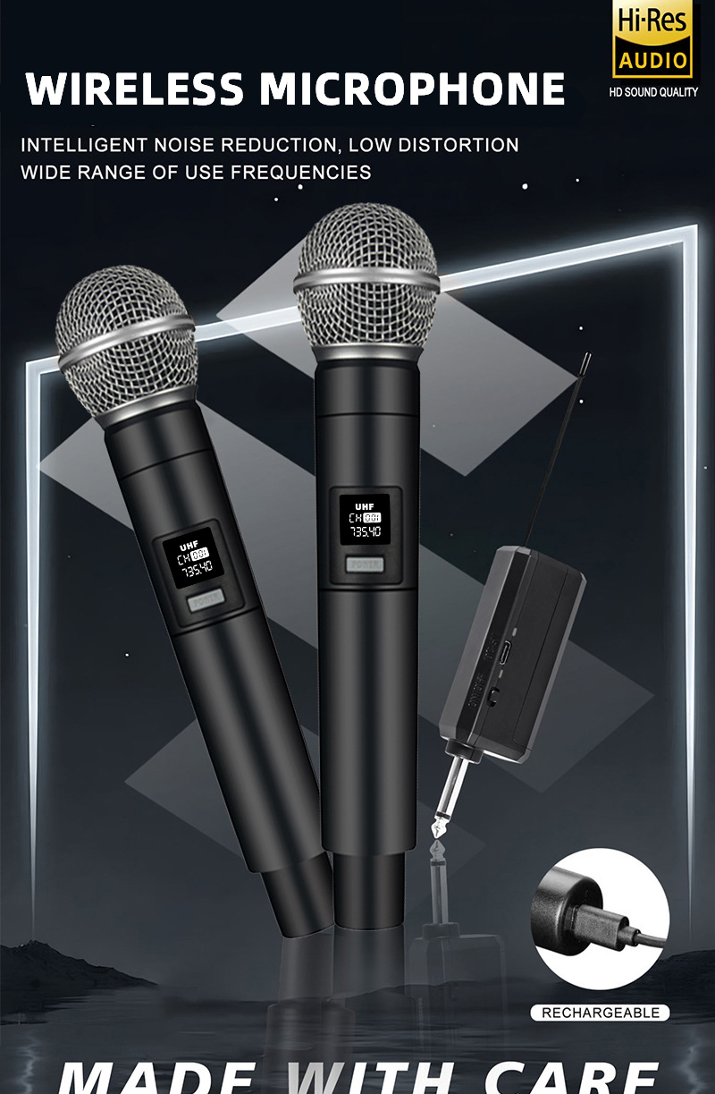 [Shopee Choice] Jeetruck Wireless Microphone Dual Handheld Uhf ...