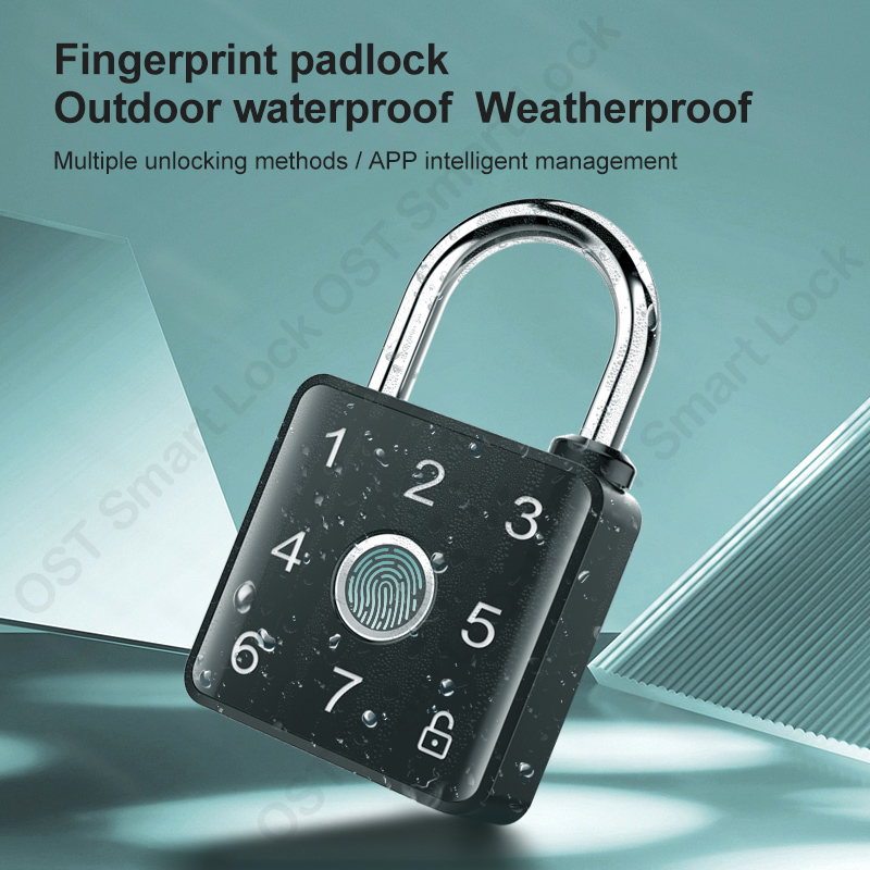Waterproof Smart Fingerprint Padlock With Mechanical Key/NFC Heavy Duty ...