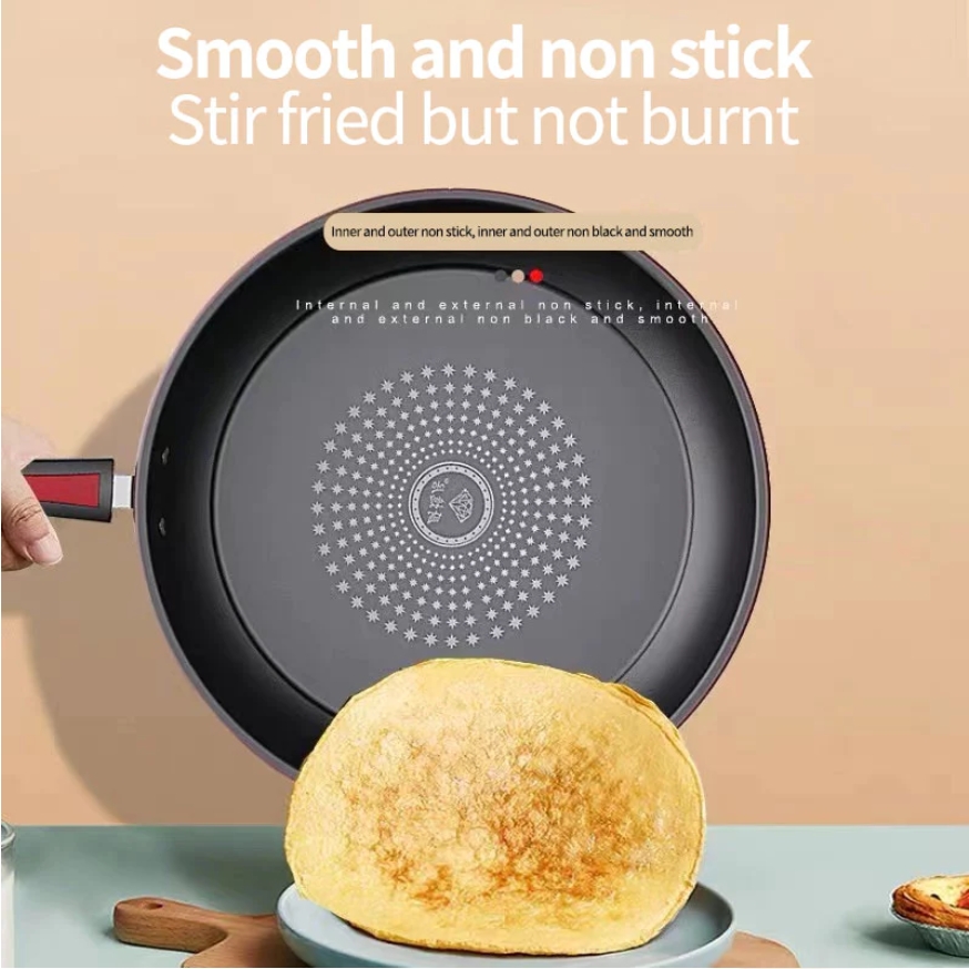28/32/34CM Non Stick Pan Wok With Cover Composite Coating High Quality ...