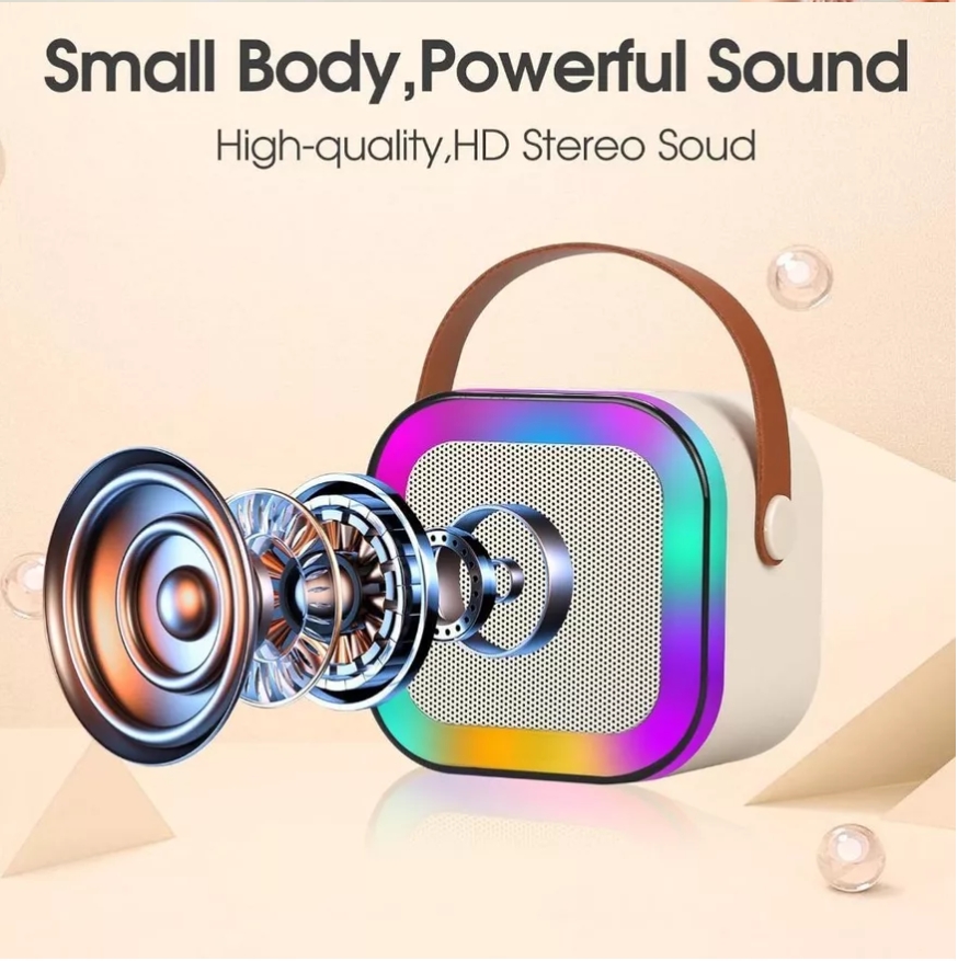 K12 Mini Karaoke Wireless Audio RGB Light Machine Portable Home KTV ...