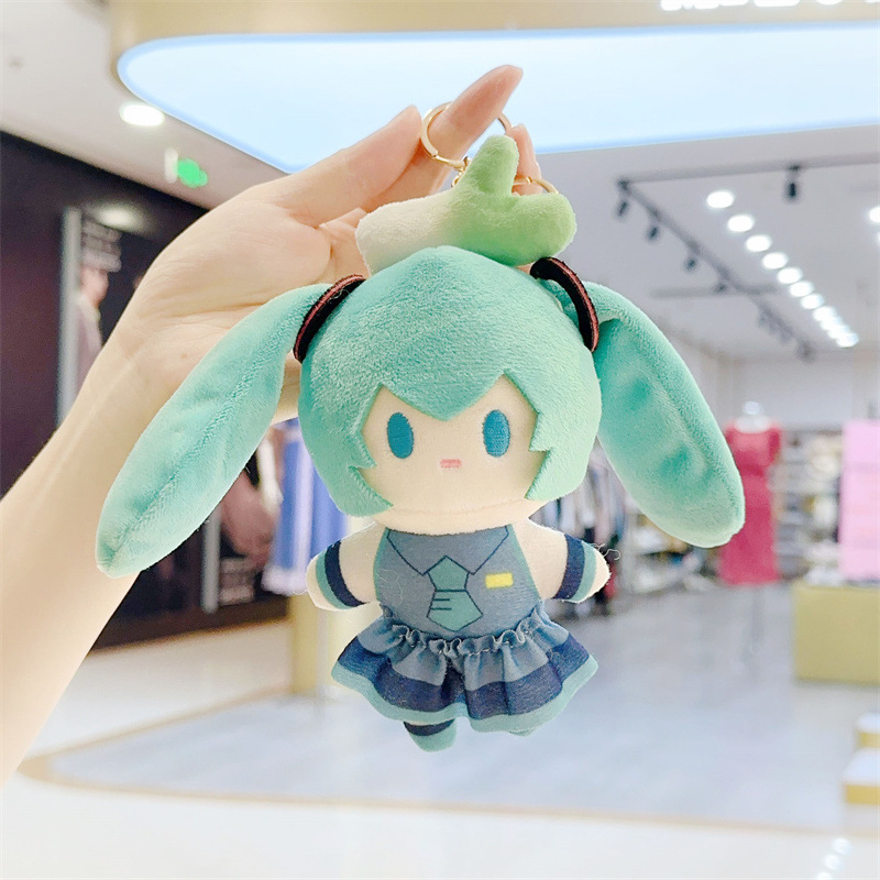 16cm Cute Plush Hatsune Miku Pendant Key Chain Plush Toy Doll Car ...