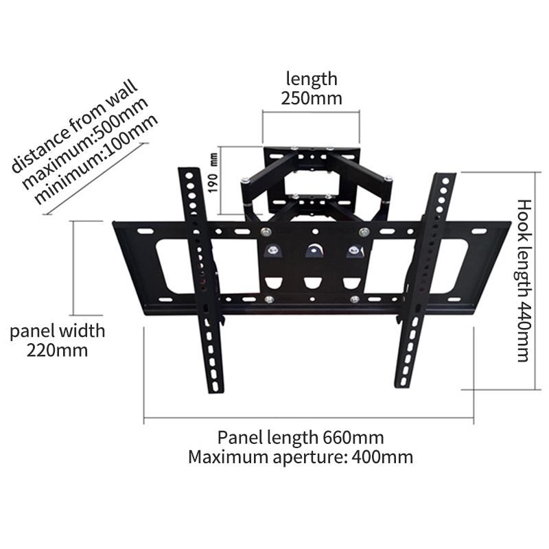 Load 999kg TV Bracket Wall Mount Bracket 32-55 inche Retractable ...