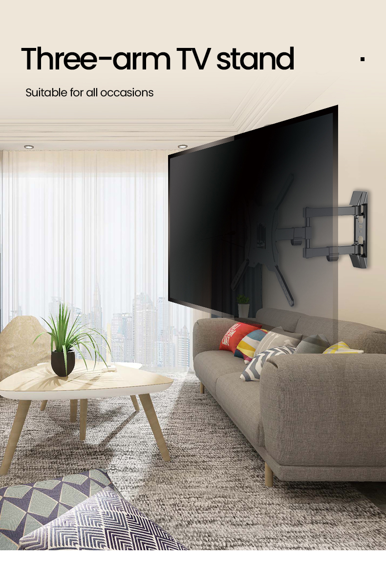 Load 999kg TV Bracket Wall Mount Bracket 32-55 inche Retractable Bracket Universal Swivel Tilt ...
