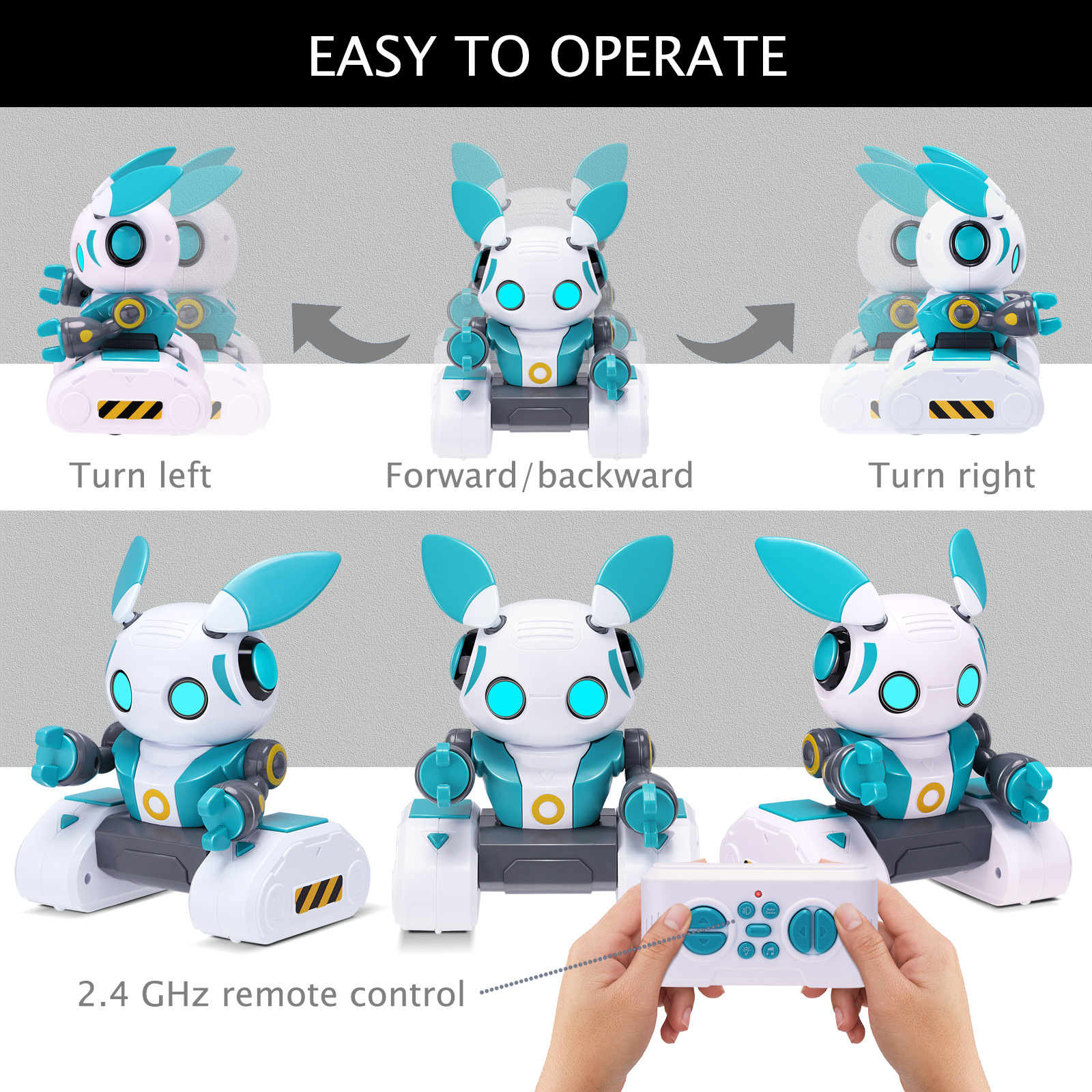 iBliver Robot Toys, Remote Control Robot Toy, RC Robots for Kids with ...