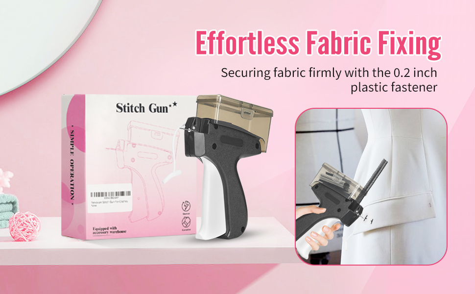 Stitch Gun with Storage Box, Tagging Gun for Quick Stitching, Temporary ...