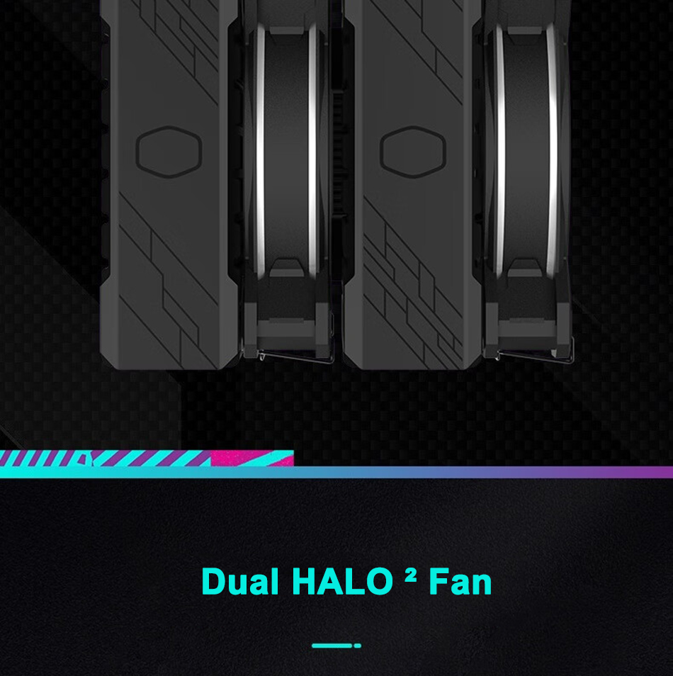 Cooler Master T620 HALO CPU Cooler Double Tower 6 Heat Pipe Halo 5V ...