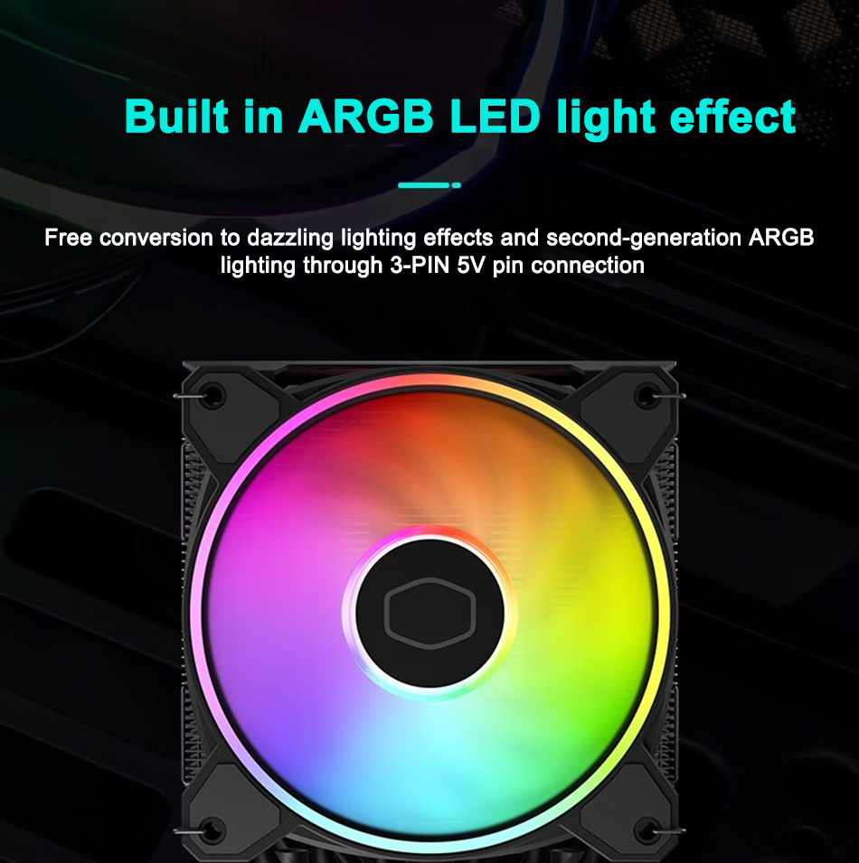 Cooler Master T620 HALO CPU Cooler Double Tower 6 Heat Pipe Halo 5V ...