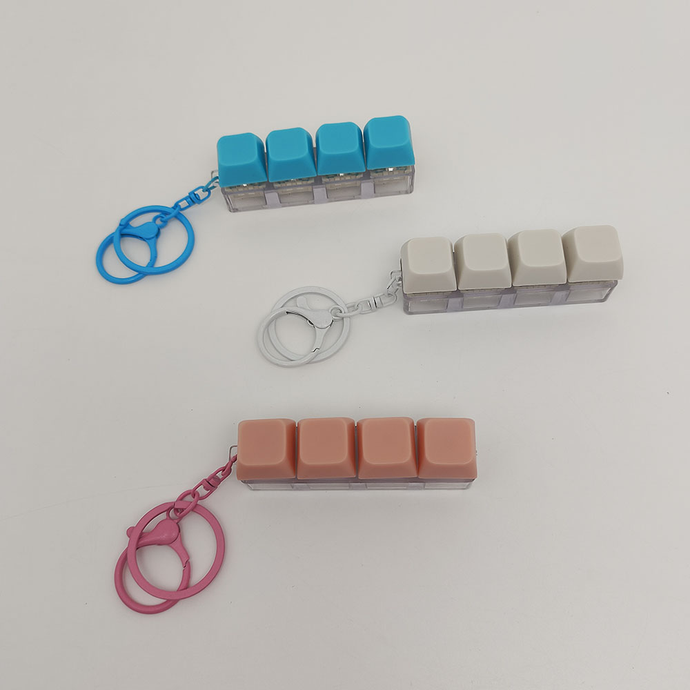 Fingertip Press Decompression Toy Colorful Keycap Keychain Key Ring Key ...