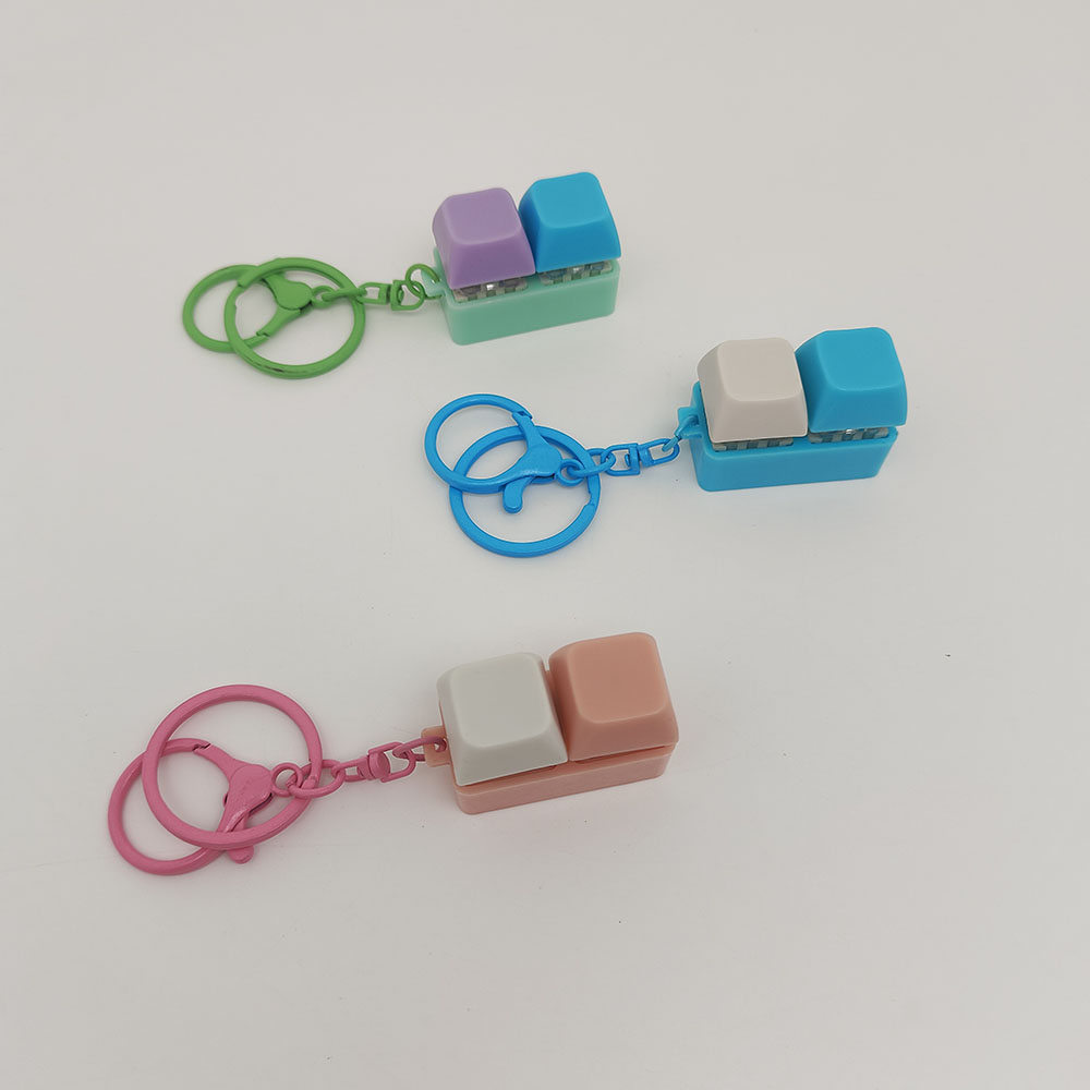 Fingertip Press Decompression Toy Colorful Keycap Keychain Key Ring Key ...