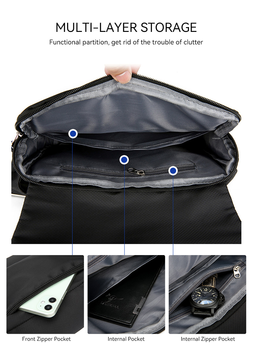 AUOTE Men Shoulder Bags Sling Chest Bag Cross Body Bags Messenger Bag ...