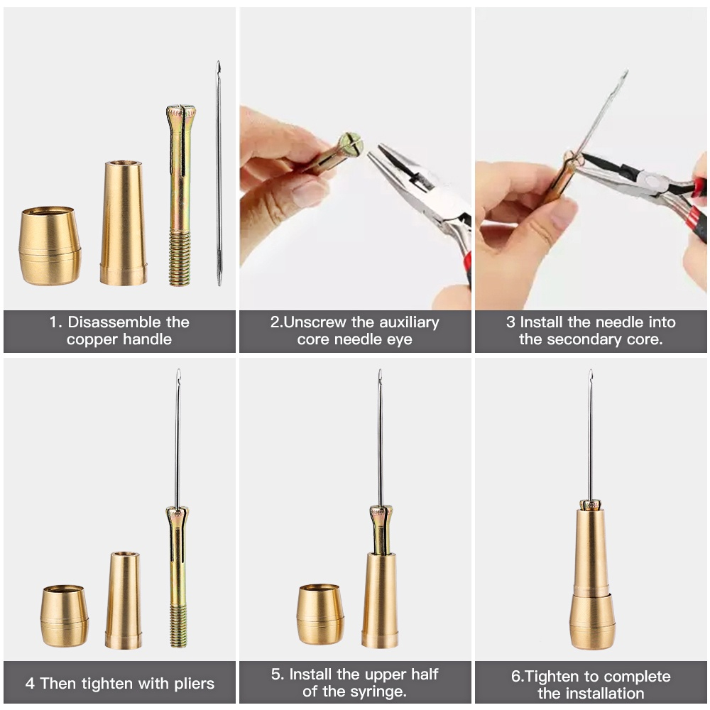 Detachable Sewing Shoe Repair Tool Awl Leather Craft Kit pantahi ng ...