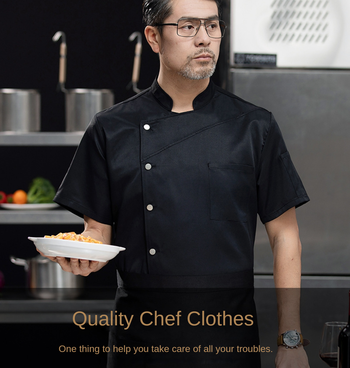 Ready Stock Hotel chef uniform short sleeve men's breathable wear ...
