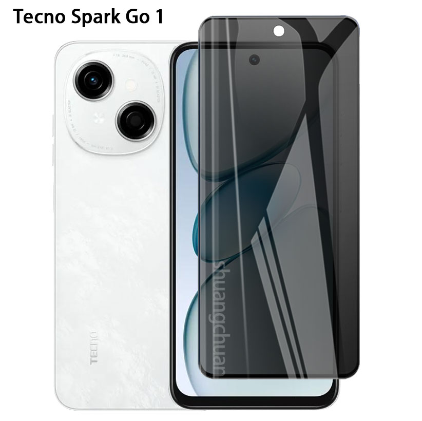 For Tecno Spark Go 1 Privacy Screen Protector tempered glass Gentle ...