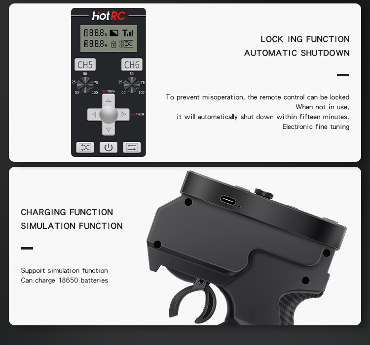HOTRC CT6B 8CH Operation Remote Control RC Transmitter With F-08A ...