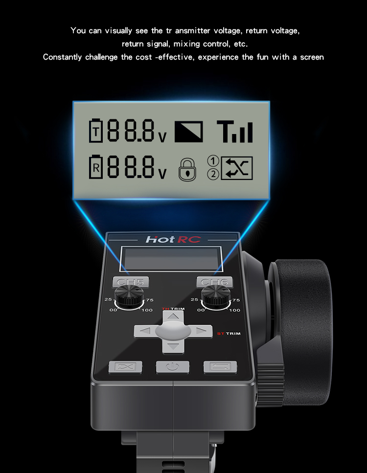 HOTRC CT6B 8CH Operation Remote Control RC Transmitter With F-08A ...